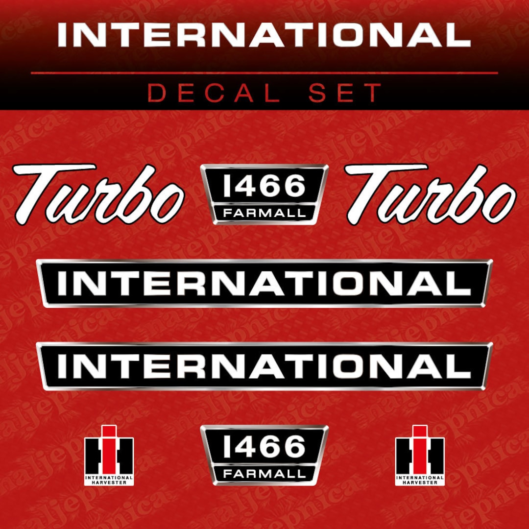 International 1466 Farmall Turbo Aftermarket Replacement Tractor Decal ...