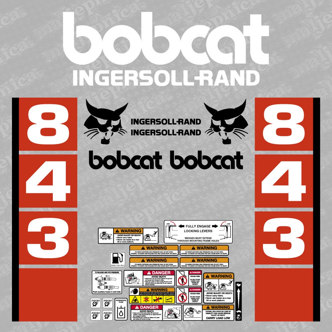 Bobcat 843 Ingersoll Rand Loader Aftermarket Decal / Aufkleber ...