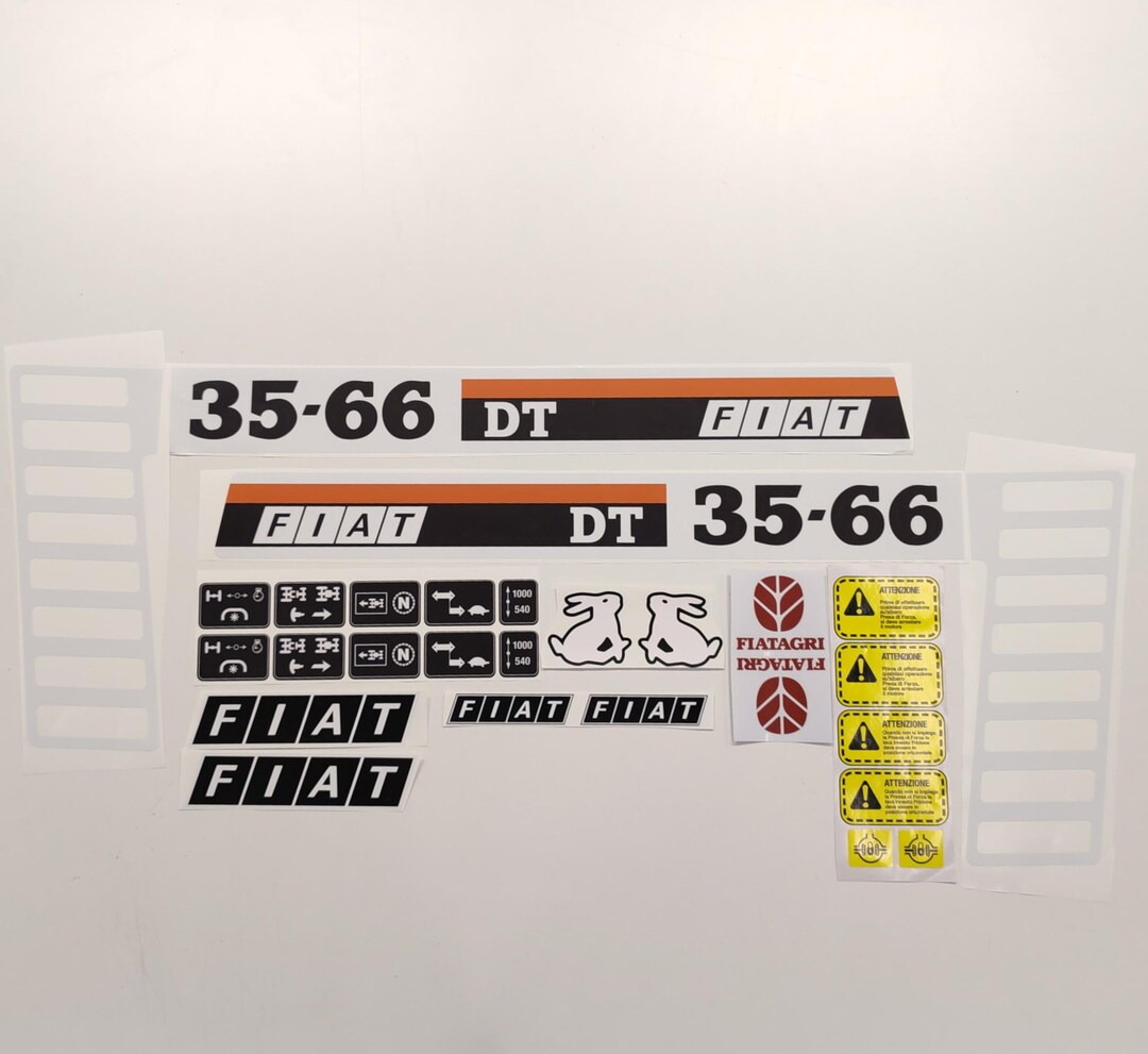 Fiat Fiatagri 35-66 DT Aftermarket Replacement Tractor Decal Sticker ...