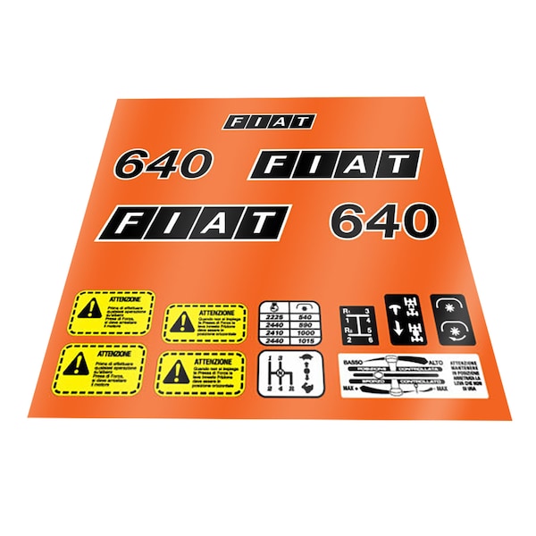 Fiat Tractor Stickers - Etsy