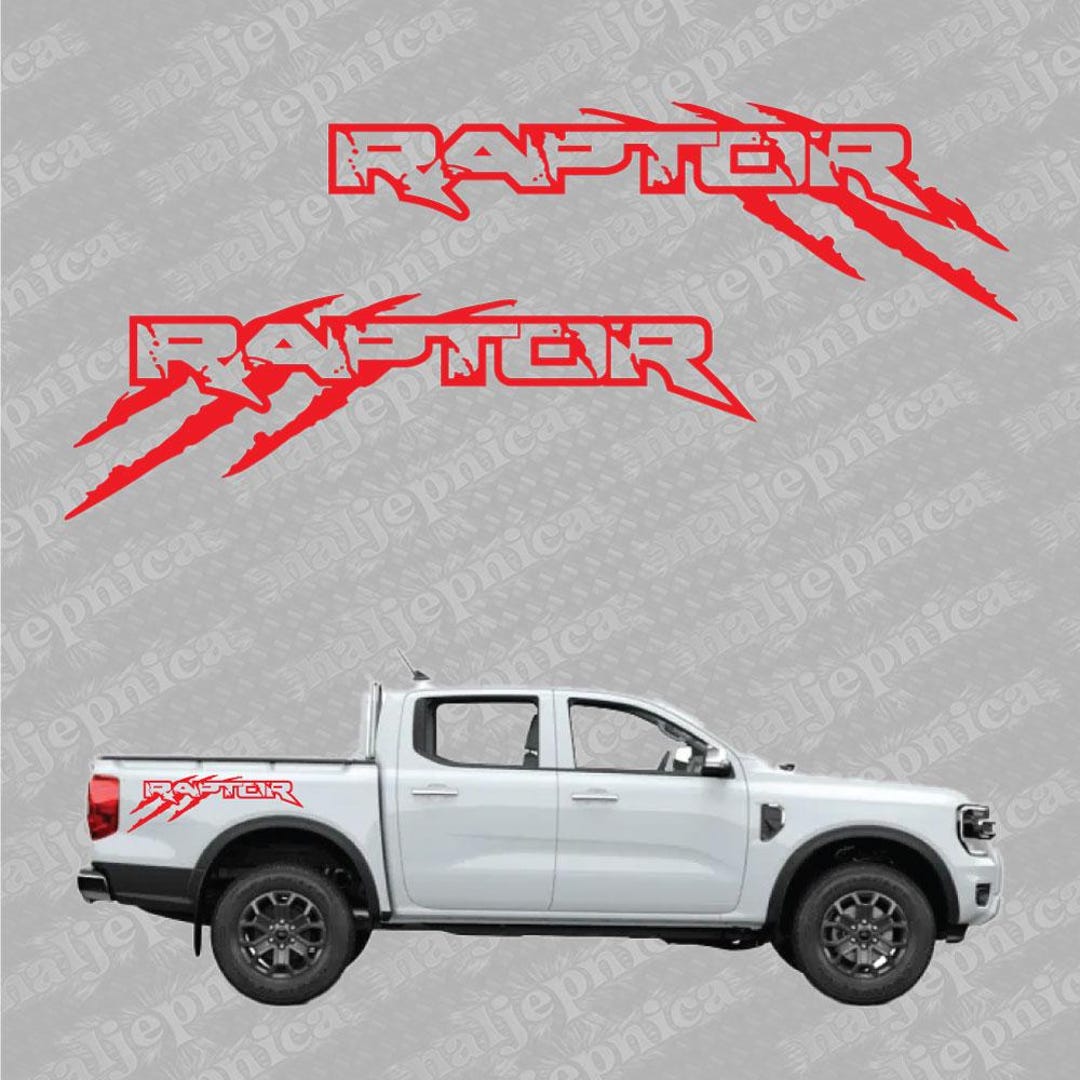 Aftermarket Replacement Decals to Fit Ford Raptor CLAW Red for Truck ...