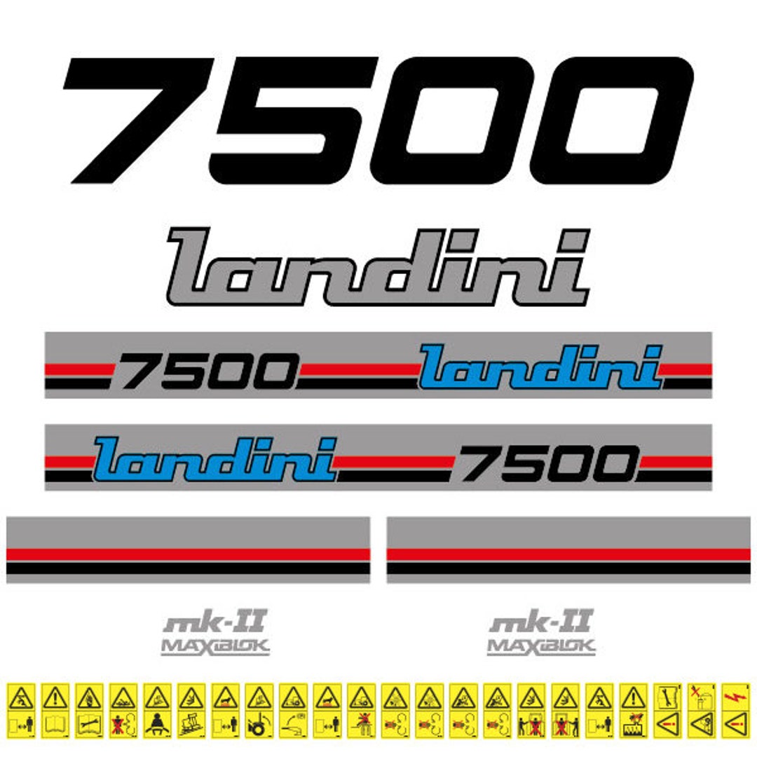 Landini 7500 Maxiblok MK2 Aftermarket Replacement Tractor Decal ...