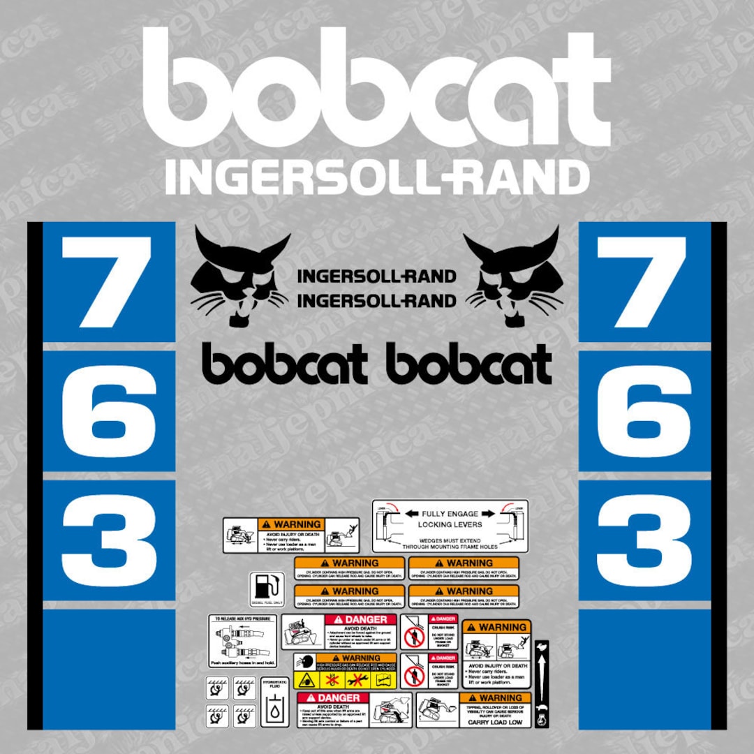 Bobcat 763 Ingersoll Rand Loader Aftermarket Decal / Aufkleber ...