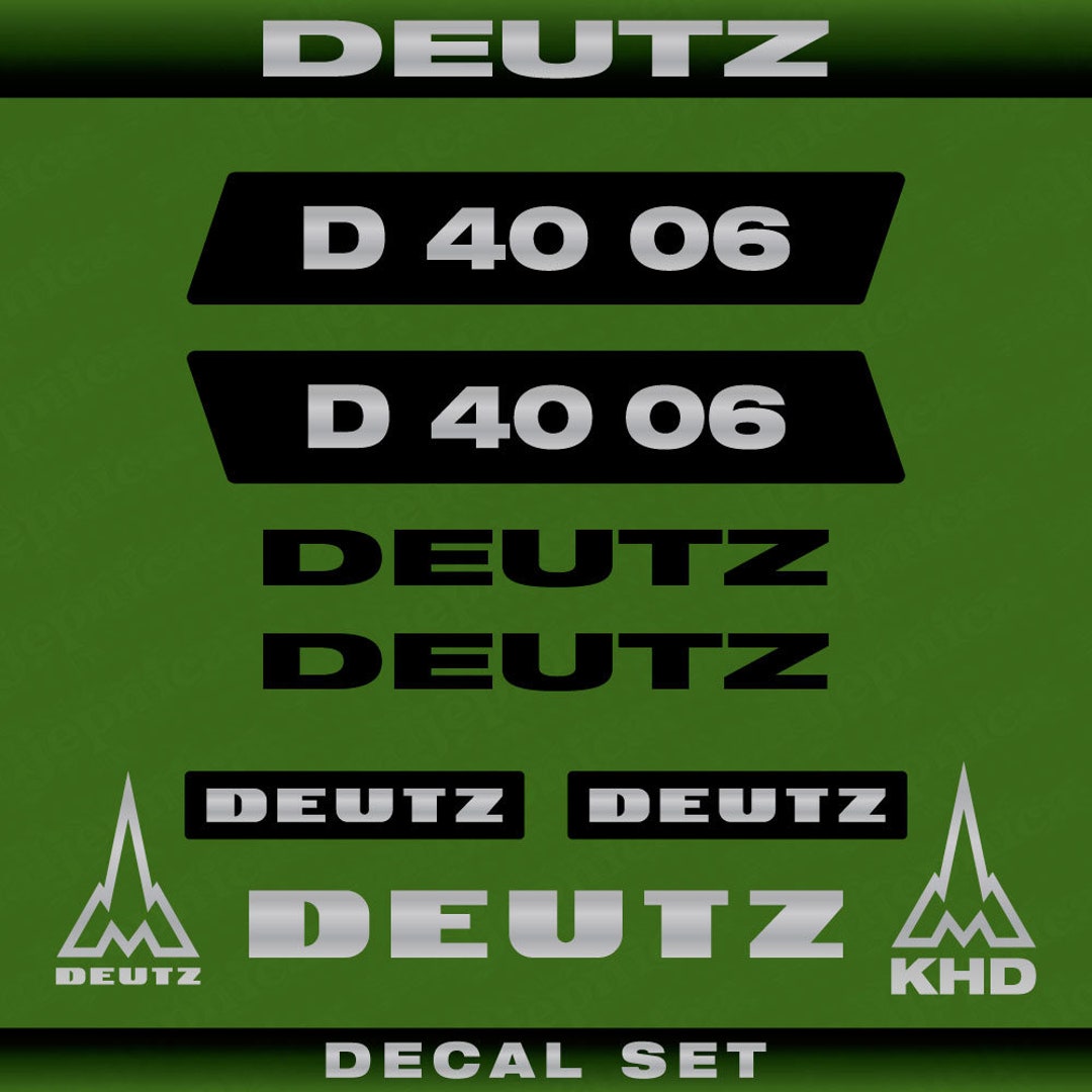 Deutz D 40 06 N Aftermarket Replacement Tractor Decal sticker Set - Etsy