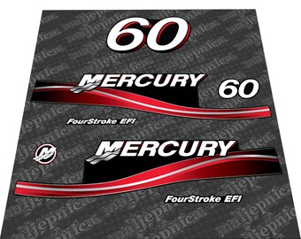 Decal Set for MERCURY Two Stroke 125 Hp Outboard. Vinyl Kit - Etsy