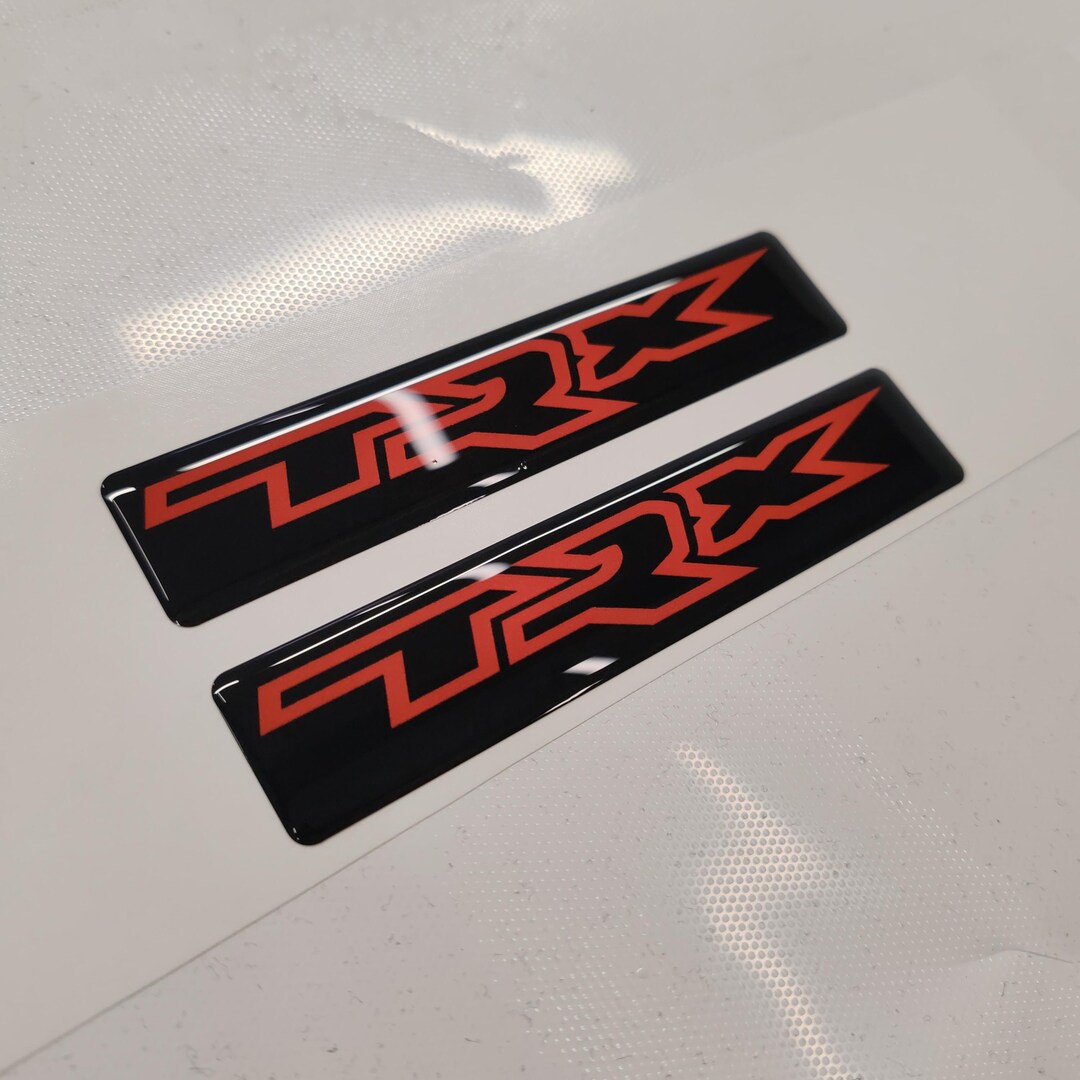 Ram TRX 3D Domed Badge Emblem Decals 2pcs / Sticker Resin Set / Red and ...