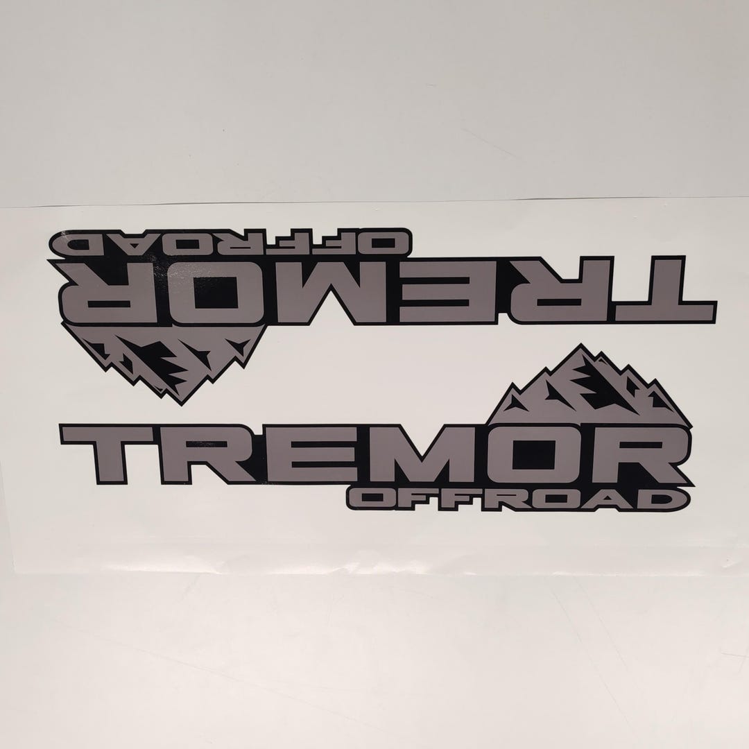 Tremor Offroad Aftermarket Replacement Gray Black Decals for Truck Bed ...