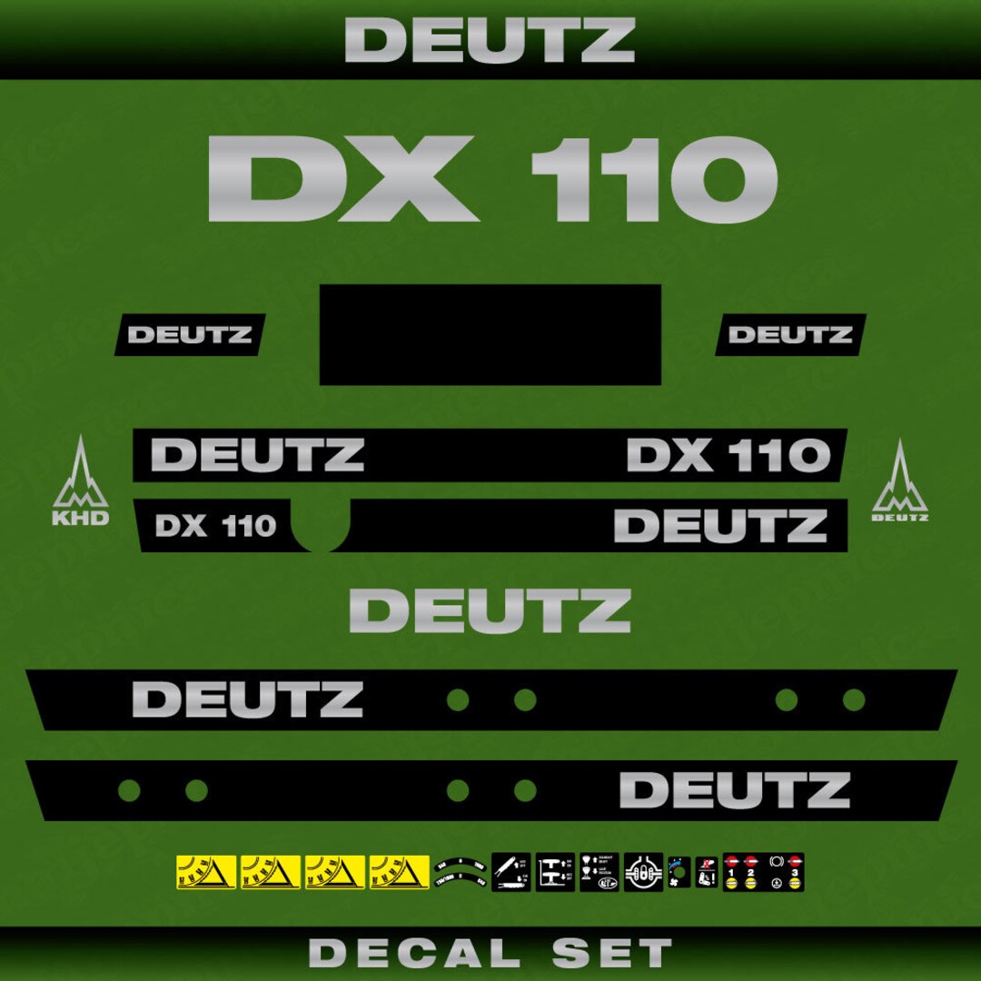 Deutz DX 110 Aftermarket Replacement Tractor Decal (sticker) Set - Etsy