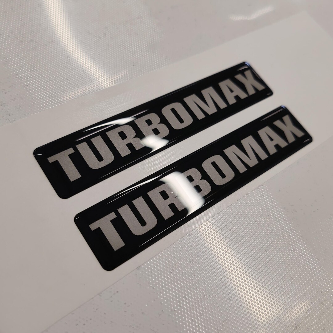 Chevy Turbomax 3D Domed Badge Emblem Decals 2pcs / Sticker Resin Set ...