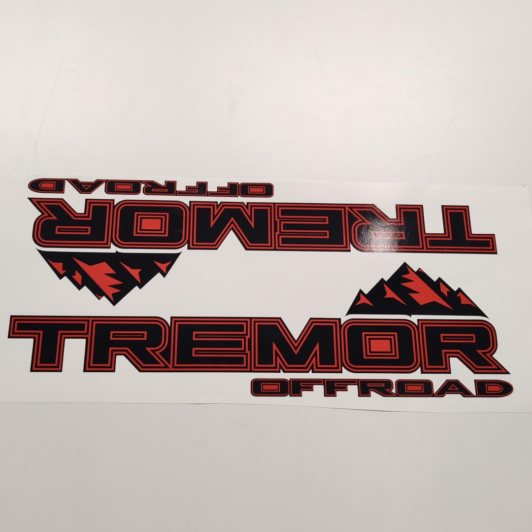 Tremor Offroad Aftermarket Replacement Black Red Decals for Truck Bed ...
