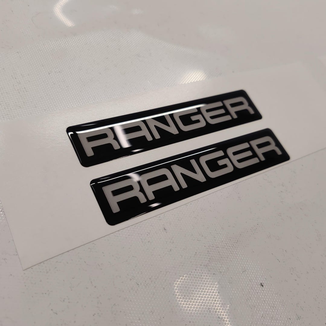 Ford Ranger 3D Domed Badge Emblem Decals 2pcs / Sticker Resin Set ...
