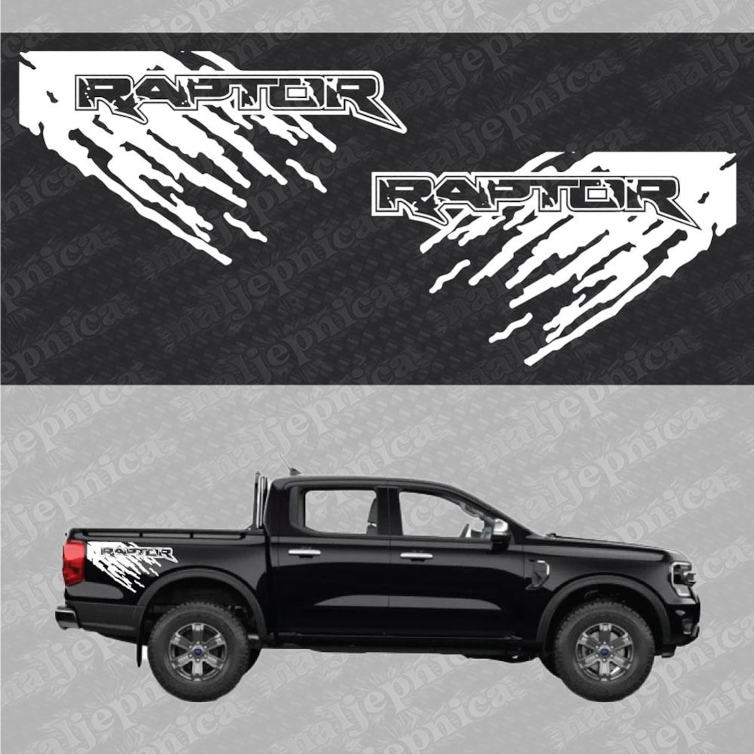 Aftermarket Replacement Decals to Fit Ford Raptor MUD White for Truck ...