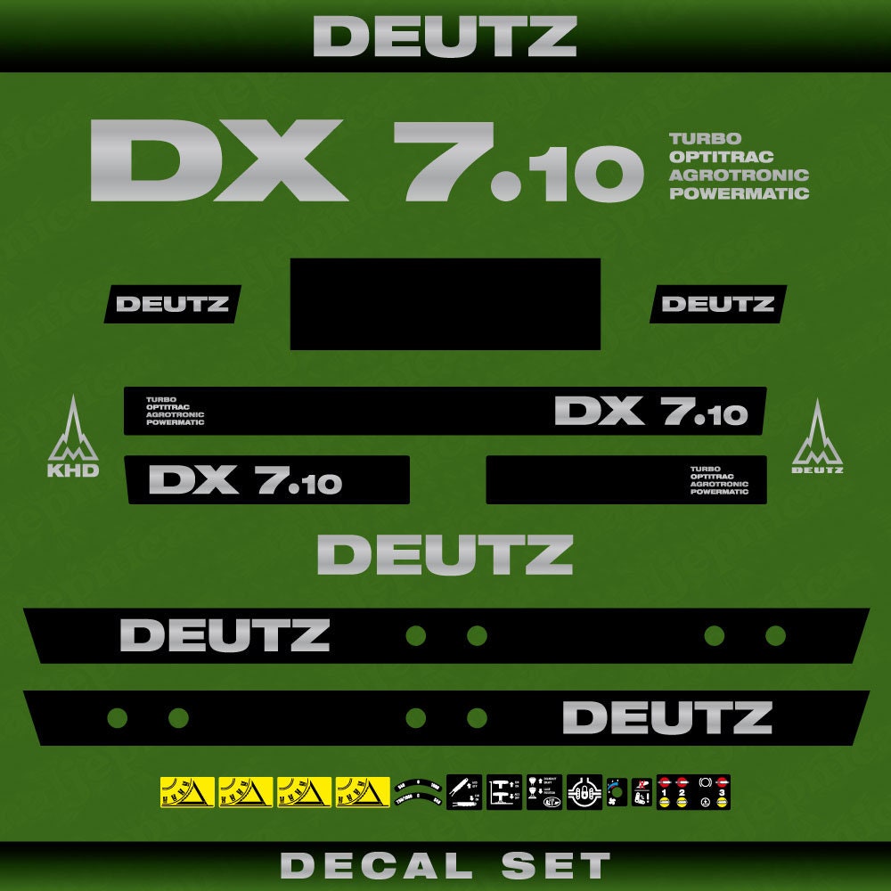 Deutz DX 7.10 TOAP Juego de calcomanías de repuesto para tractor (pegatinas) - Etsy México
