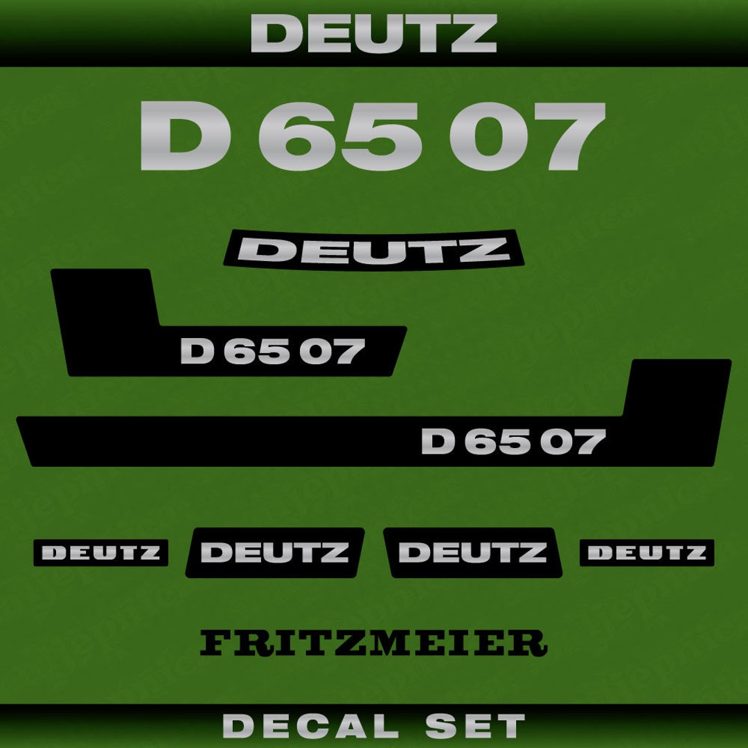 Deutz D 65 07 Aftermarket Replacement Tractor Decal (sticker) Set - Etsy