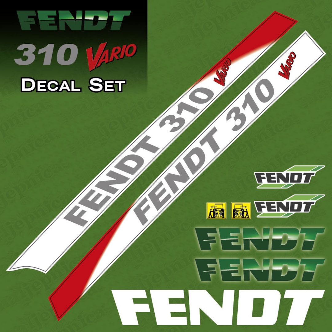 Fendt 310 Vario Aftermarket Replacement Tractor Decal / Aufkleber ...