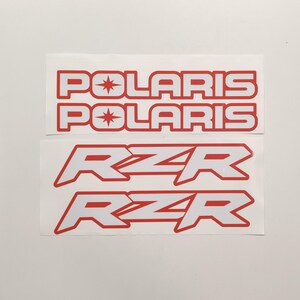 Polaris RZR Red Aftermarket Replacement Decals / 4pcs / Sticker Set - Etsy