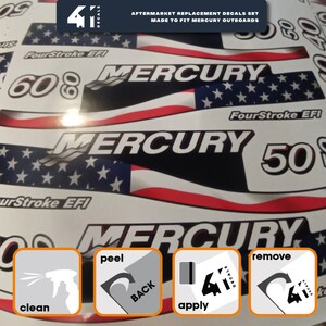 Mercury 225 EFI PRO XB Outboard Decal Sticker Set - Etsy