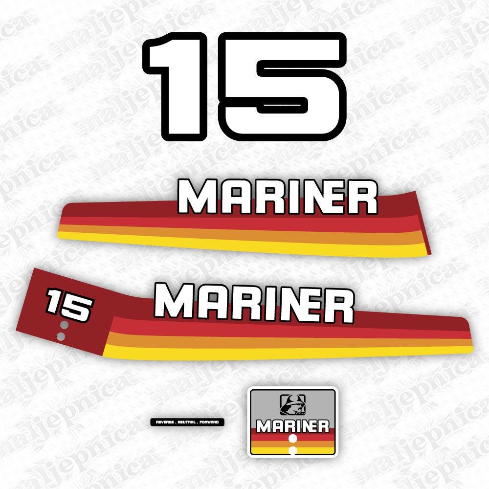 Mariner 15 (1982-1989) Outboard Decal Sticker Set - Etsy