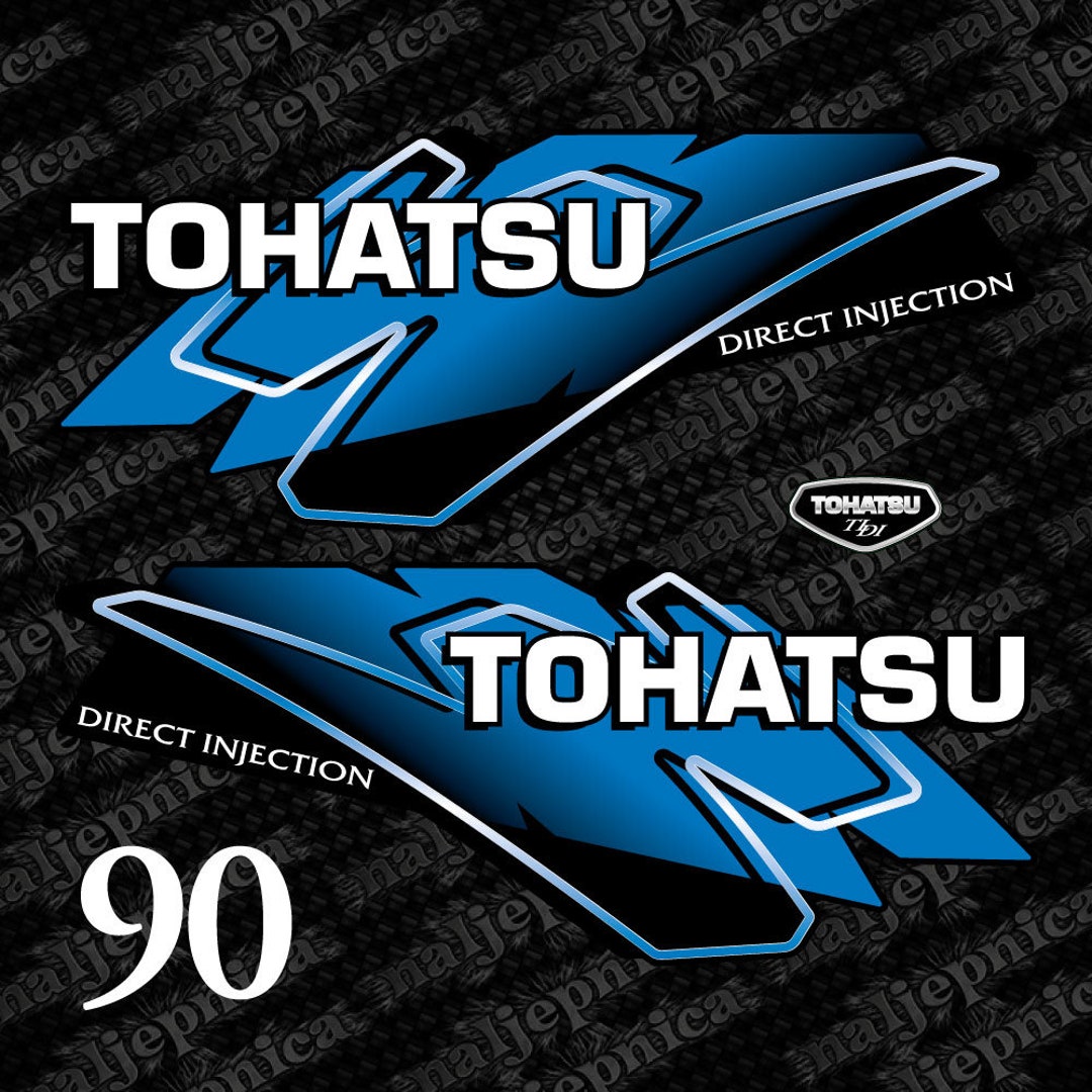 Tohatsu 90 Direct Injection Outboard Decal Aufkleber Adesivo Sticker ...