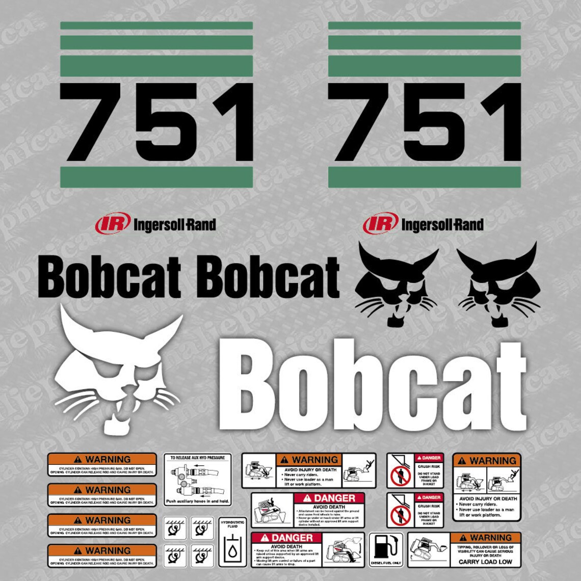 Bobcat 751 Loader Aftermarket Decal / Aufkleber / Adesivo / - Etsy