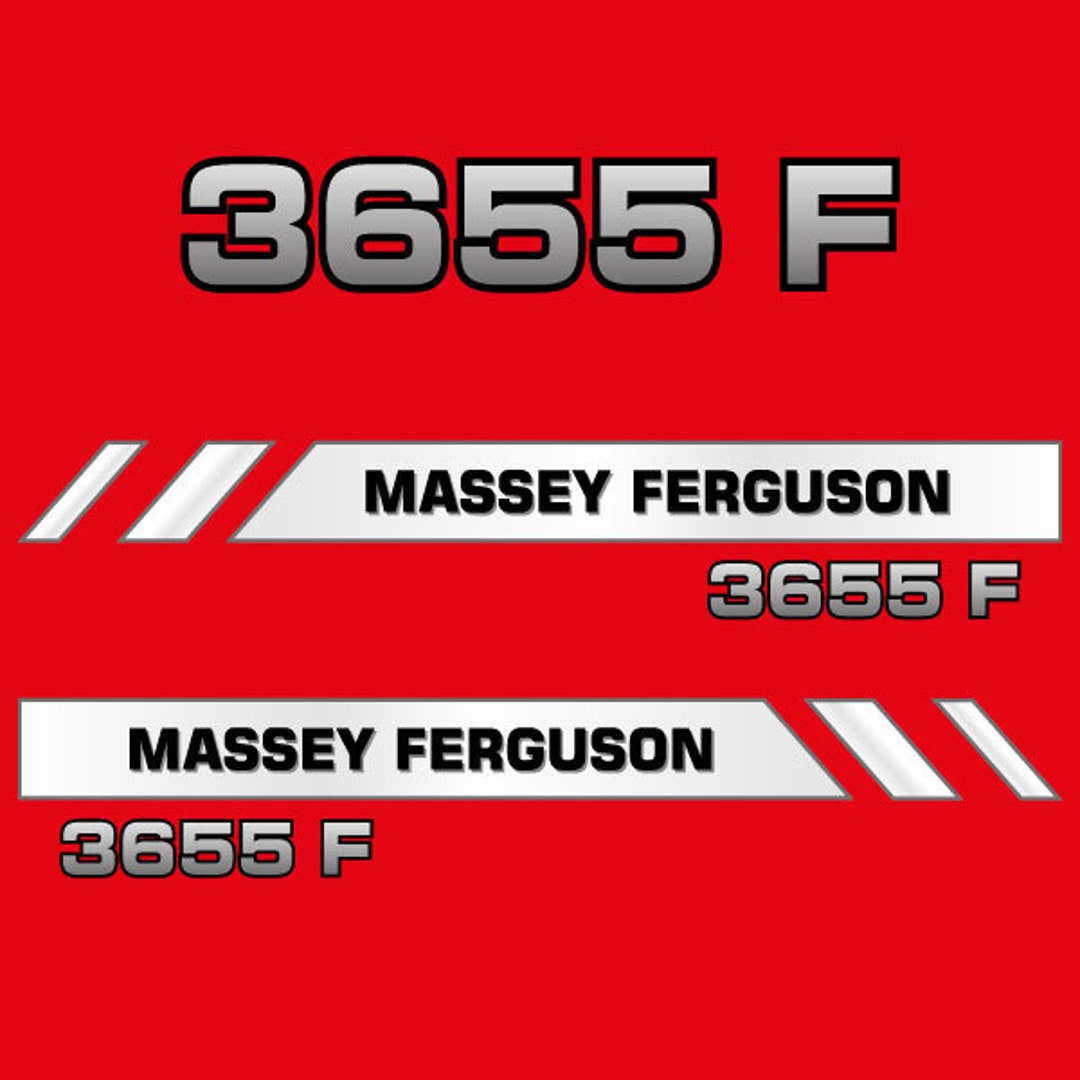 Massey Ferguson 3655F Aftermarket Replacement Tractor Decal (sticker ...
