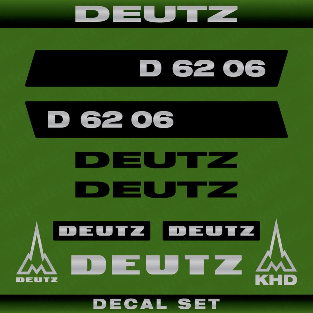 Deutz D 62 06 N Aftermarket Replacement Tractor Decal (sticker) Set - Etsy