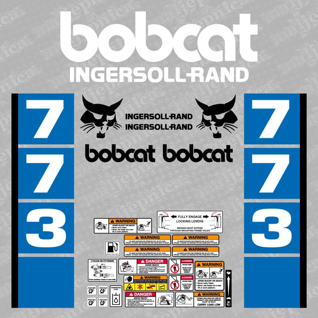 Bobcat 773 Ingersoll Rand Loader Aftermarket Decal / Aufkleber ...