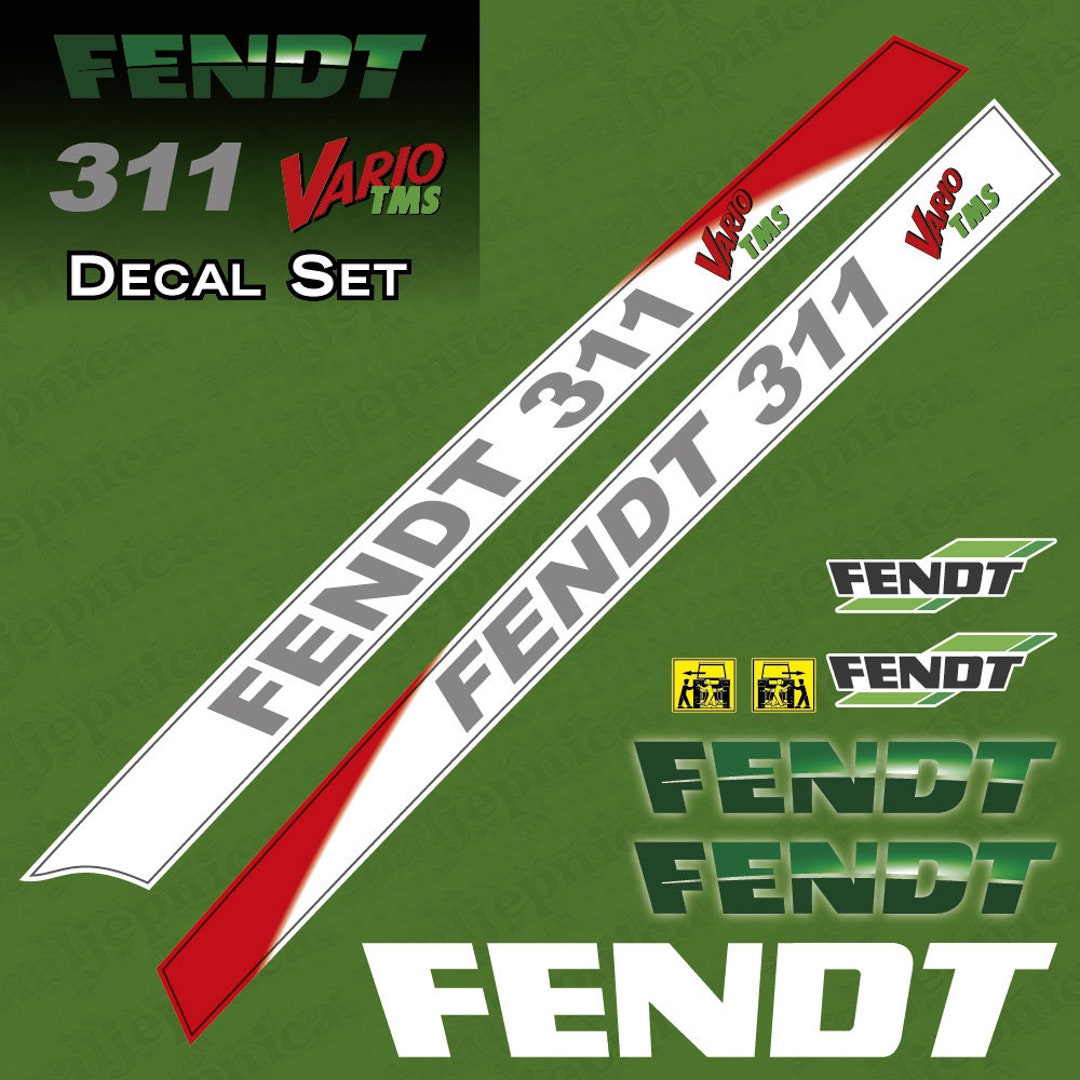 Fendt 311 TMS Vario Aftermarket Replacement Tractor Decal / Aufkleber ...