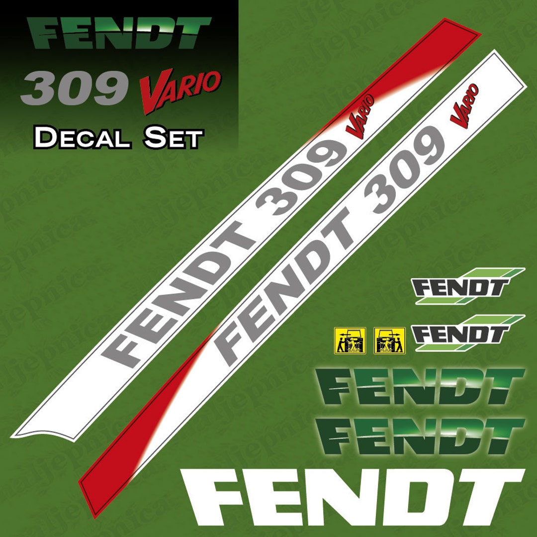 Fendt 309 Vario Aftermarket Replacement Tractor Decal / Aufkleber ...