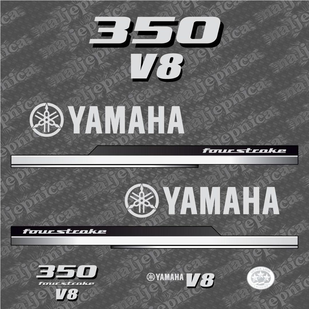 Yamaha 350 Four Stroke 2010 V8 Aftermarket Replacement Outboard Decal ...