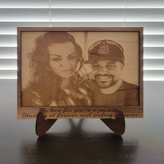 Engraved Wood Photo Custom Wood Photo Wood Portrait | Etsy