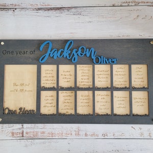 Personalized Baby's First Year Picture Frame: Nursery Decor Gift - Etsy