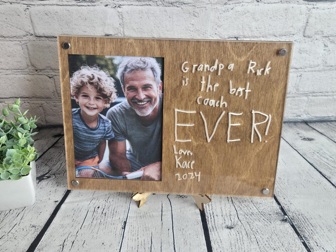 Engraved Handwriting Frame, Handwriting Gift Photo Frame, Handwritten ...