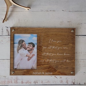 Personalized Picture Frame- Picture Engraved Picture Frame- Personalize ...