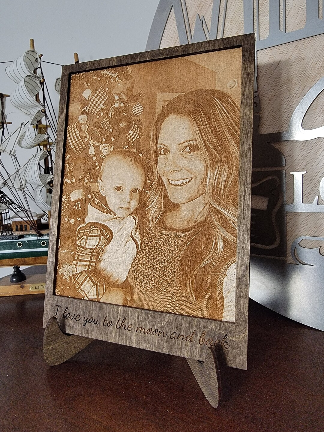 Engraved Wood Photo Portrait, Custom Family Keepsake - Etsy