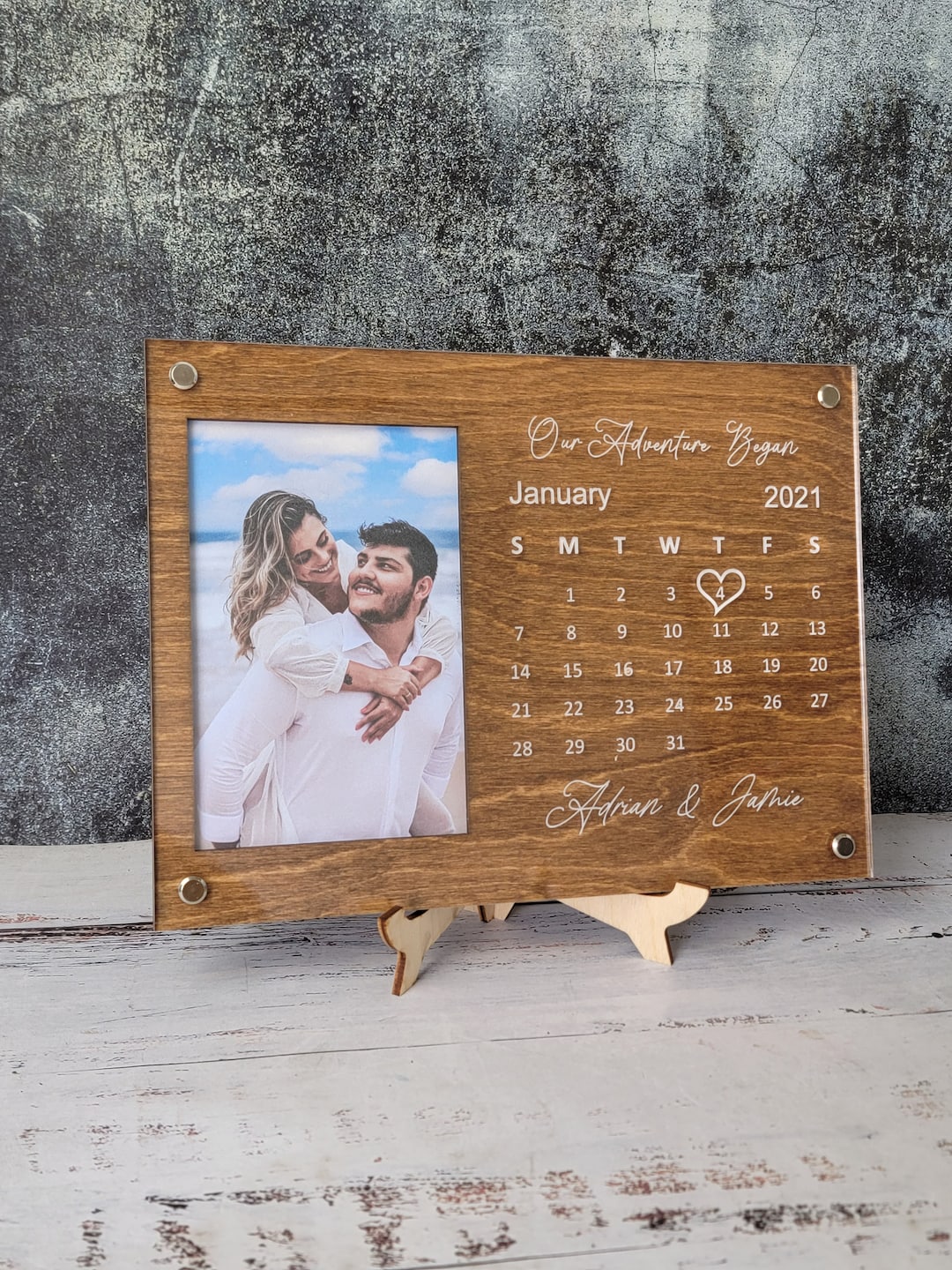 Personalized Date Engraved Picture Frame – Anniversary Gift - Etsy