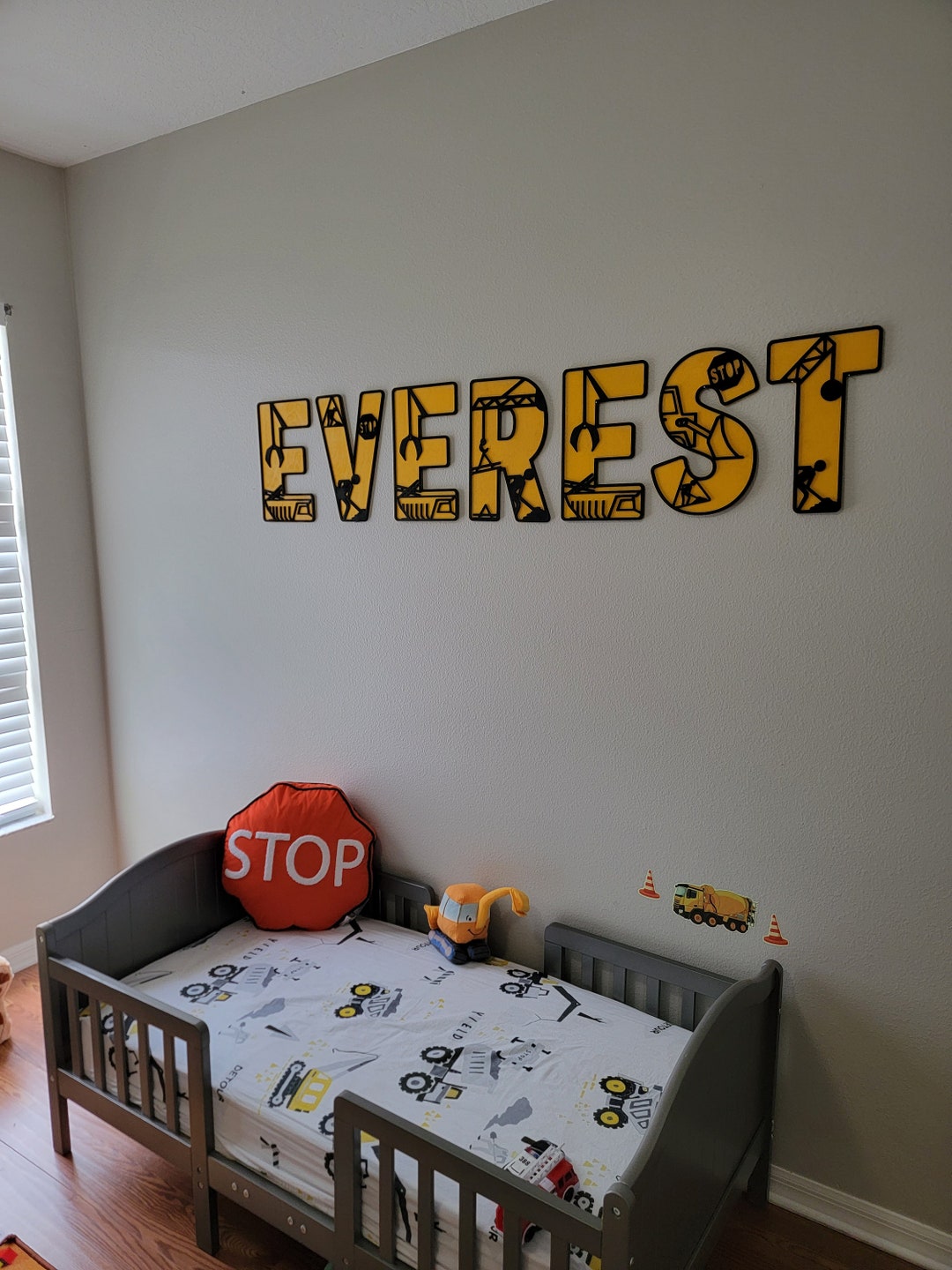 Construction Name Sign, Construction Letters, Letter Sign, Construction ...