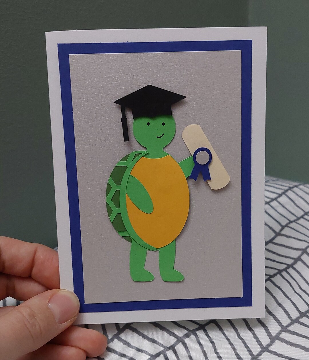 Handmade Turtle Graduation Card - Etsy