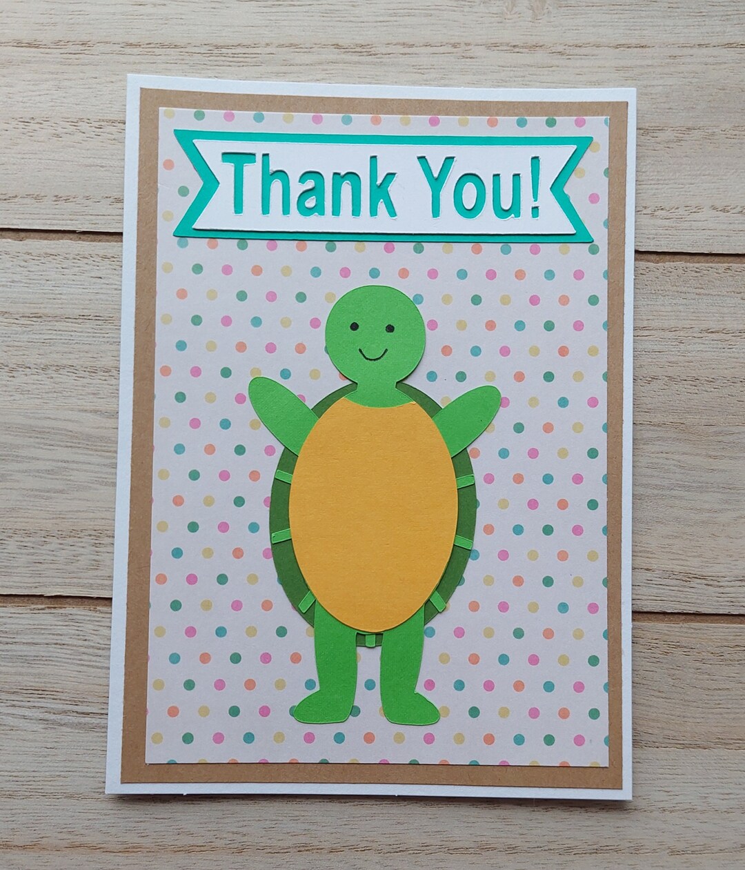 Turtle Thank You Card - Etsy
