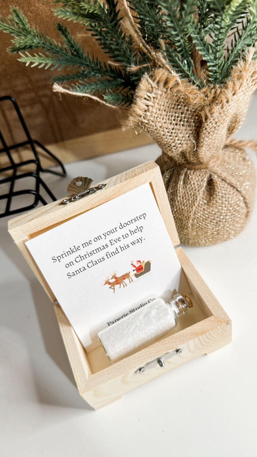 Santa’s Magic Dust | Sparkle | Guide Santa | Glass Jar | Santa’s Sleigh ...