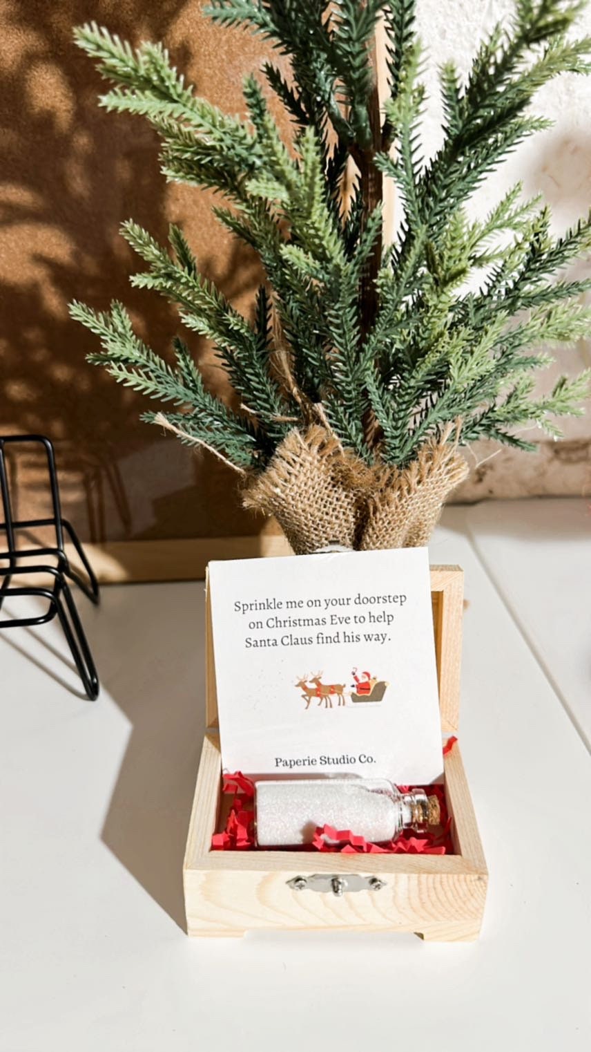 Santa’s Magic Dust | Sparkle | Guide Santa | Glass Jar | Santa’s Sleigh ...