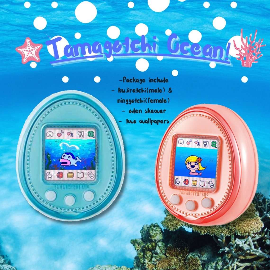 Tamagotchi 4U Characters TAMAGOTCHI OCEAN - Etsy