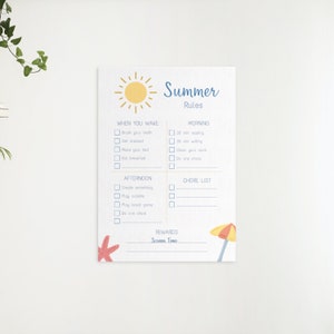 Summer Rules Editable Template - Etsy