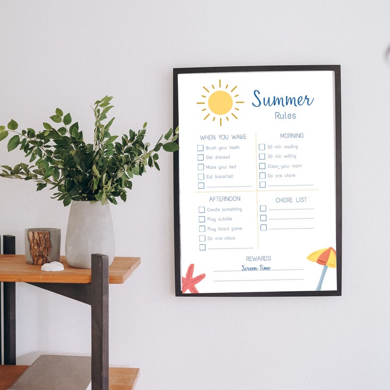 Summer Rules Editable Template - Etsy