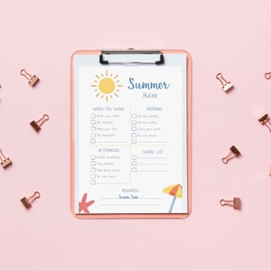 Summer Rules Editable Template - Etsy