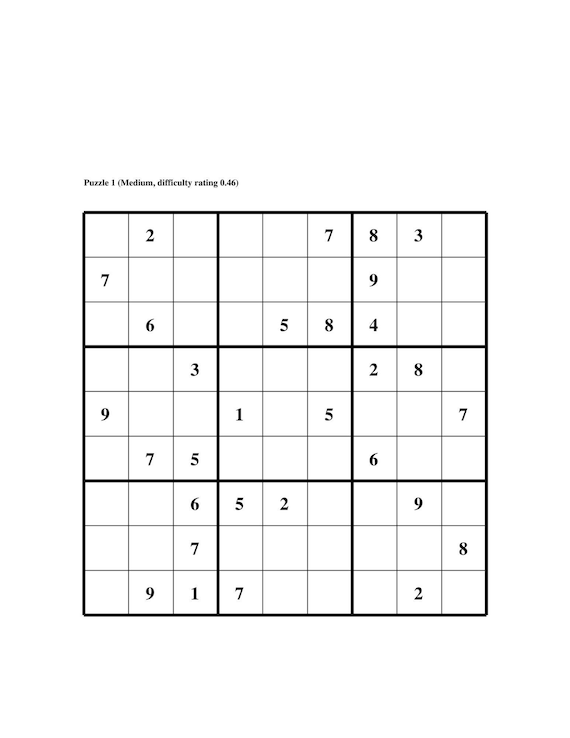 4000 Sudoku EASY Skill Level Printable Digital Download Great Game Puzzle for Gift Relaxation and Template W Solutions Etsy UK