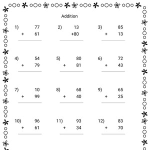 Addition Worksheet, 150 Practice Sheets With Answers, Single, Double ...