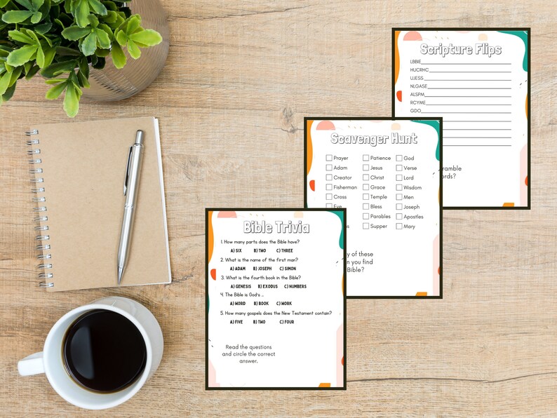 Printable Bible Game for Kids, Bible Game Bundle for Kids - Etsy