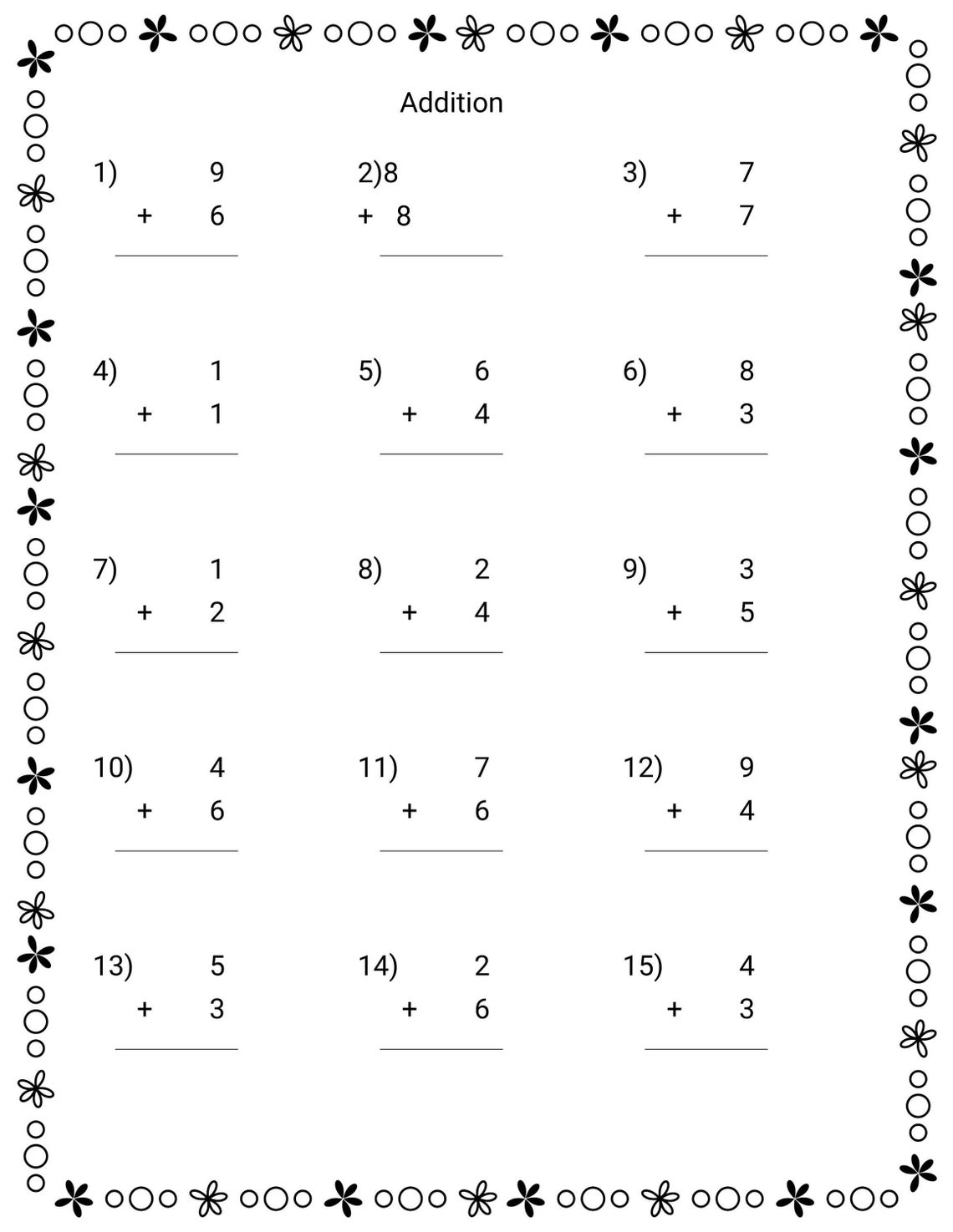 Addition Worksheet, 150 Practice Sheets With Answers, Single, Double ...