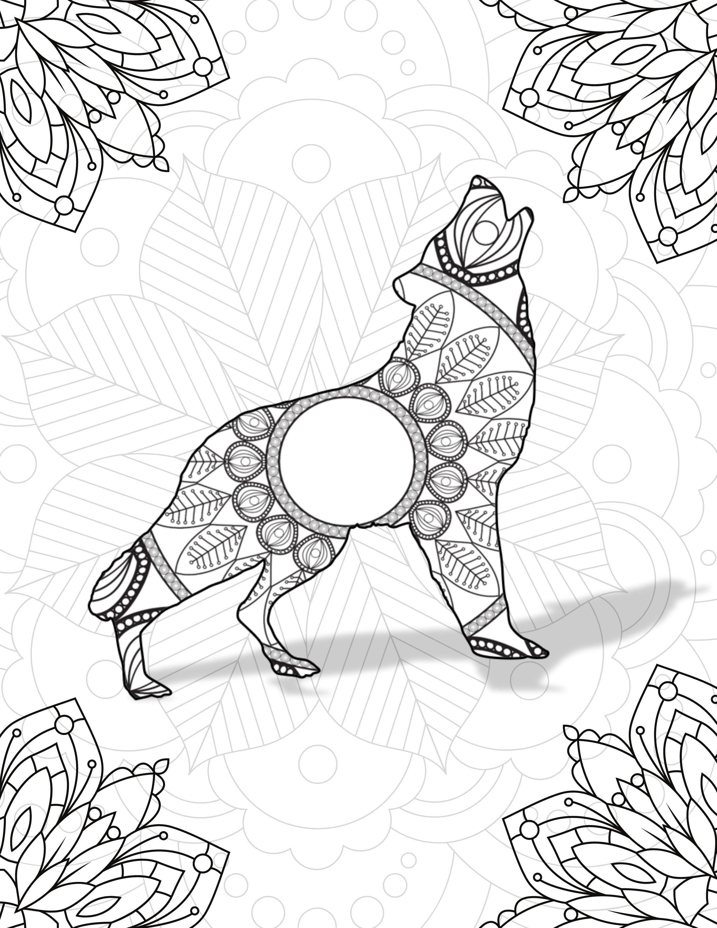 Animal Mandala Coloring Pages | Printable Coloring Pages | Instant ...